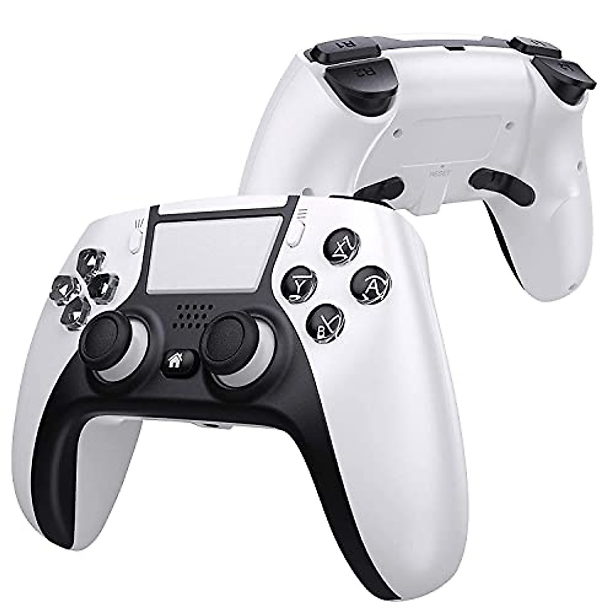 UeeVii Wireless PS4 Controller with Strike Pack, Game Controllers for Playstation 4/PS4 Pro/PS4 Slim with Back Paddles for Custom Mapping Dual Shock Six-axis Audio Touch Pad Function 1000mAh Battery
