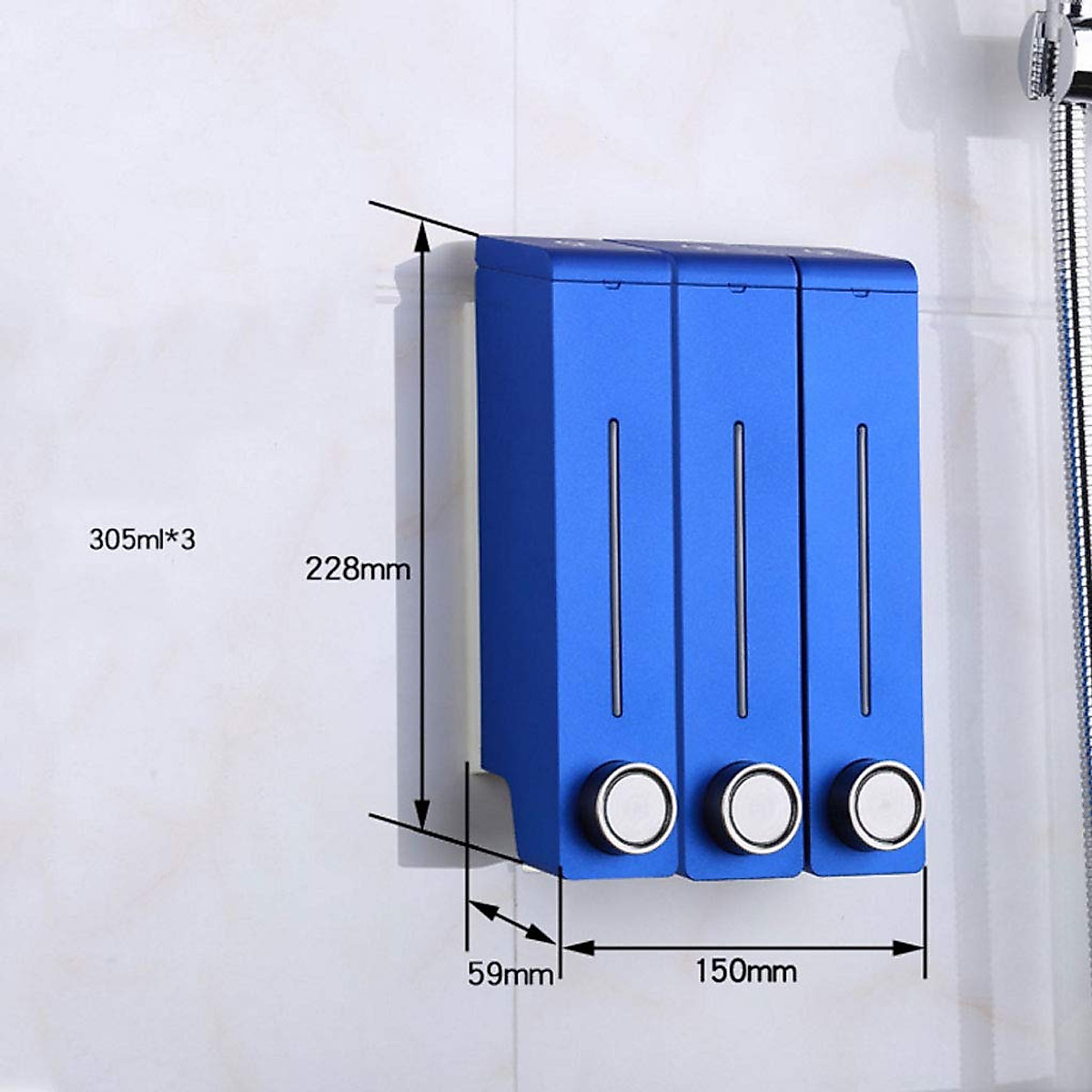 TGRTY Soap Dispenser Liquid Dispenser Household Double Head Bathroom Free Punch Liquid Distributor Bathroom Wall Mounted Manual Foam Dispenser Kitchen Hand Foam Bottle Lotion Dispenser (Color : J)