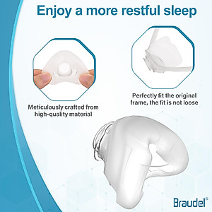 Braudel 2 Pack Replacement Supplies for Wisp Large, Single Layer Design Cushion for Soft Fit & Reliable Seal