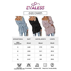 EVALESS Womens Sweater 2023 Fashion Trendy Fall Oversized Off Shoulder Cable Knit V Neck Knit Chunky Plus Size Sweater Long Sleeve Crewneck Winter Loose Tops Clothes,Black XL