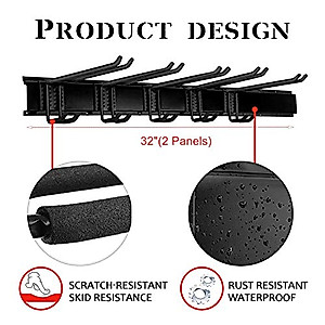 WALMANN Garage Storage Organization System Ski Wall Rack 10 Pairs of Skis Mount Hanger Home Shed and Garage Snowboard Wall Rack System Holds Up to 300lbs