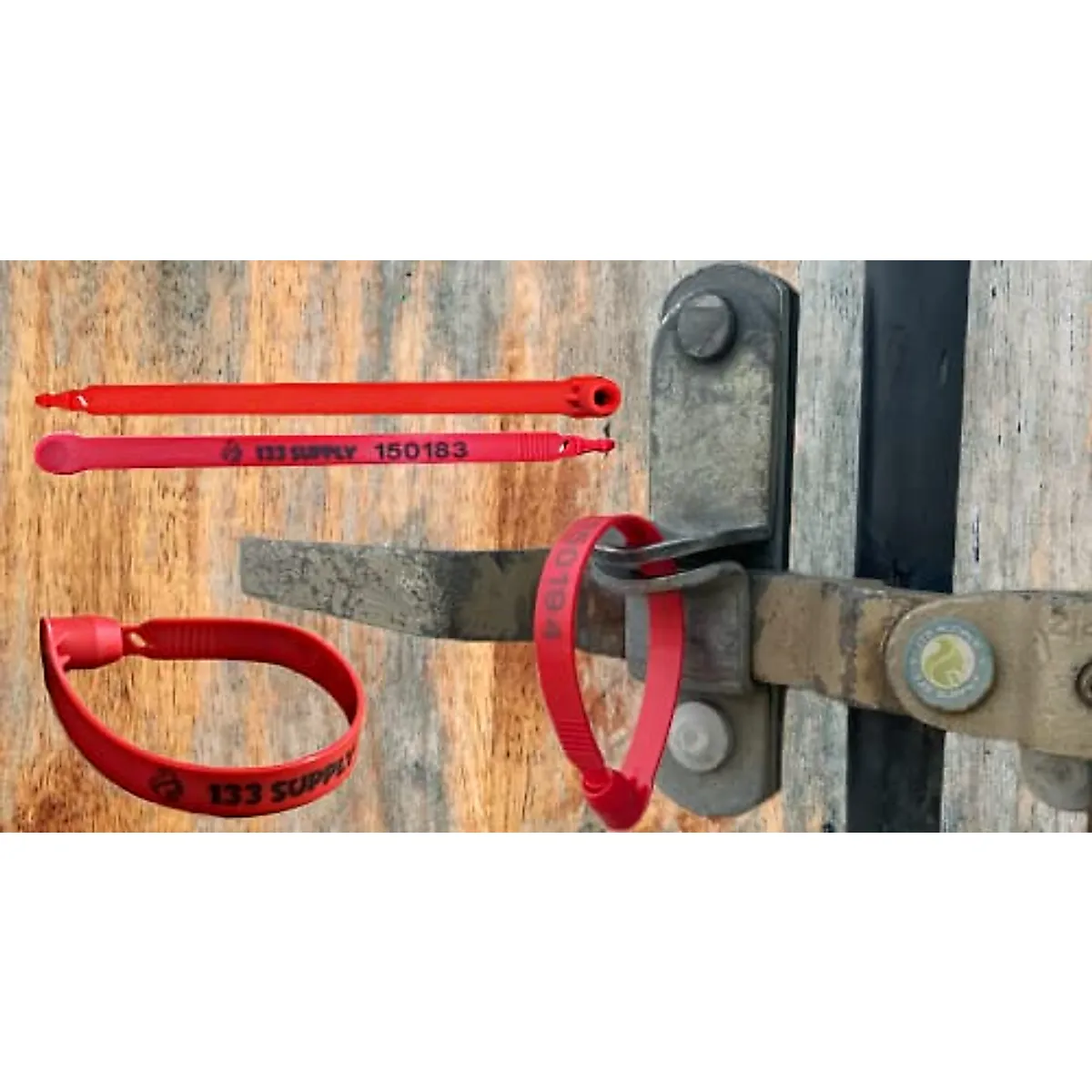 133 SUPPLY - 100 Red Plastic Truck Seals Red Trailer Seals - Freight Seals Load Seals Shipping Seals Security Seals Truck Seal Plastic Trailer Seal Shipping Container Seals Tamper Seals Security Tags