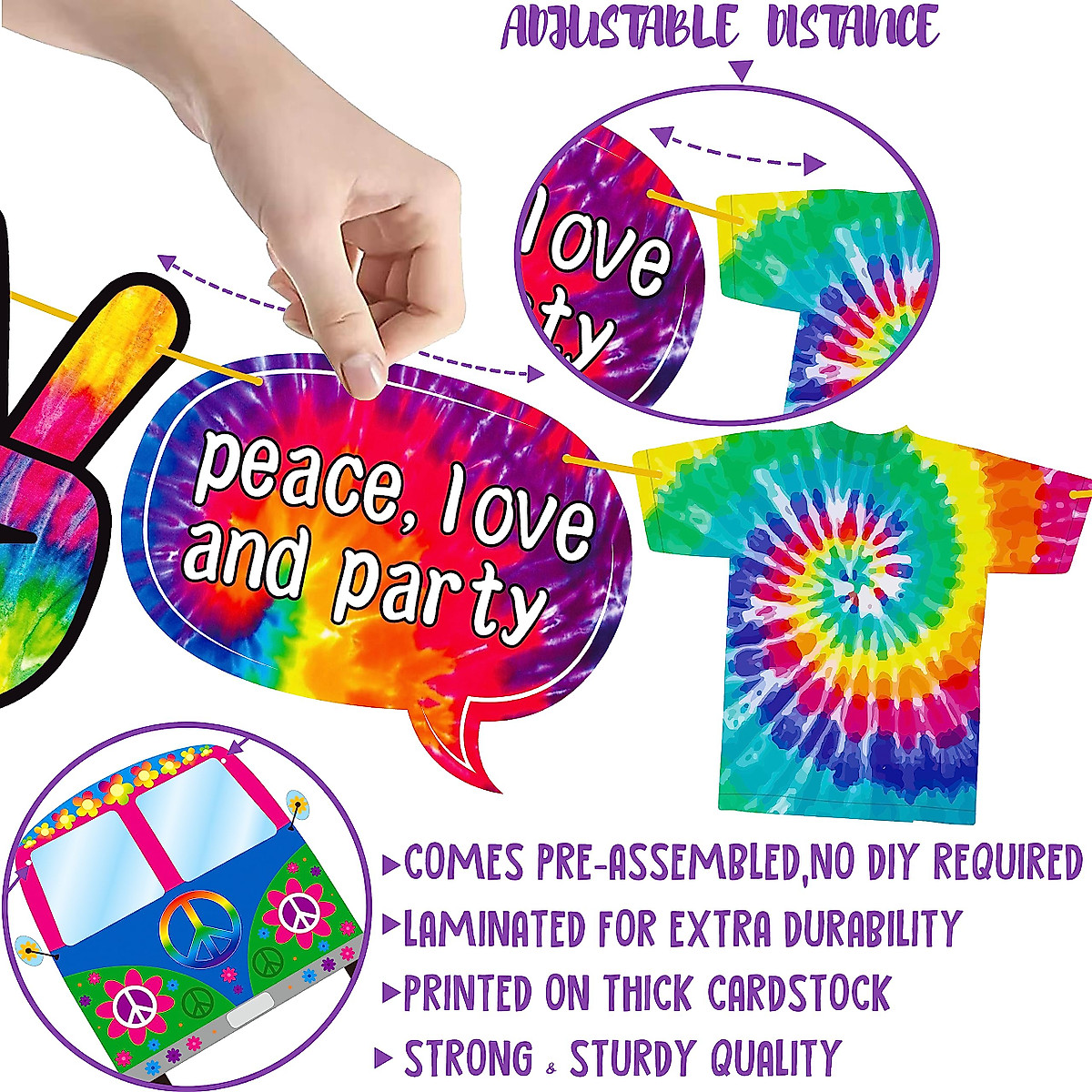 2pcs Tie Dye Birthday Banner Tie Dye Birthday Party Supplies Tie Dye Party Garland Decorations for Tie Dye Party Art Retro 60s 70s Theme Hippie Carnival Baby Shower Birthday Party Supplies