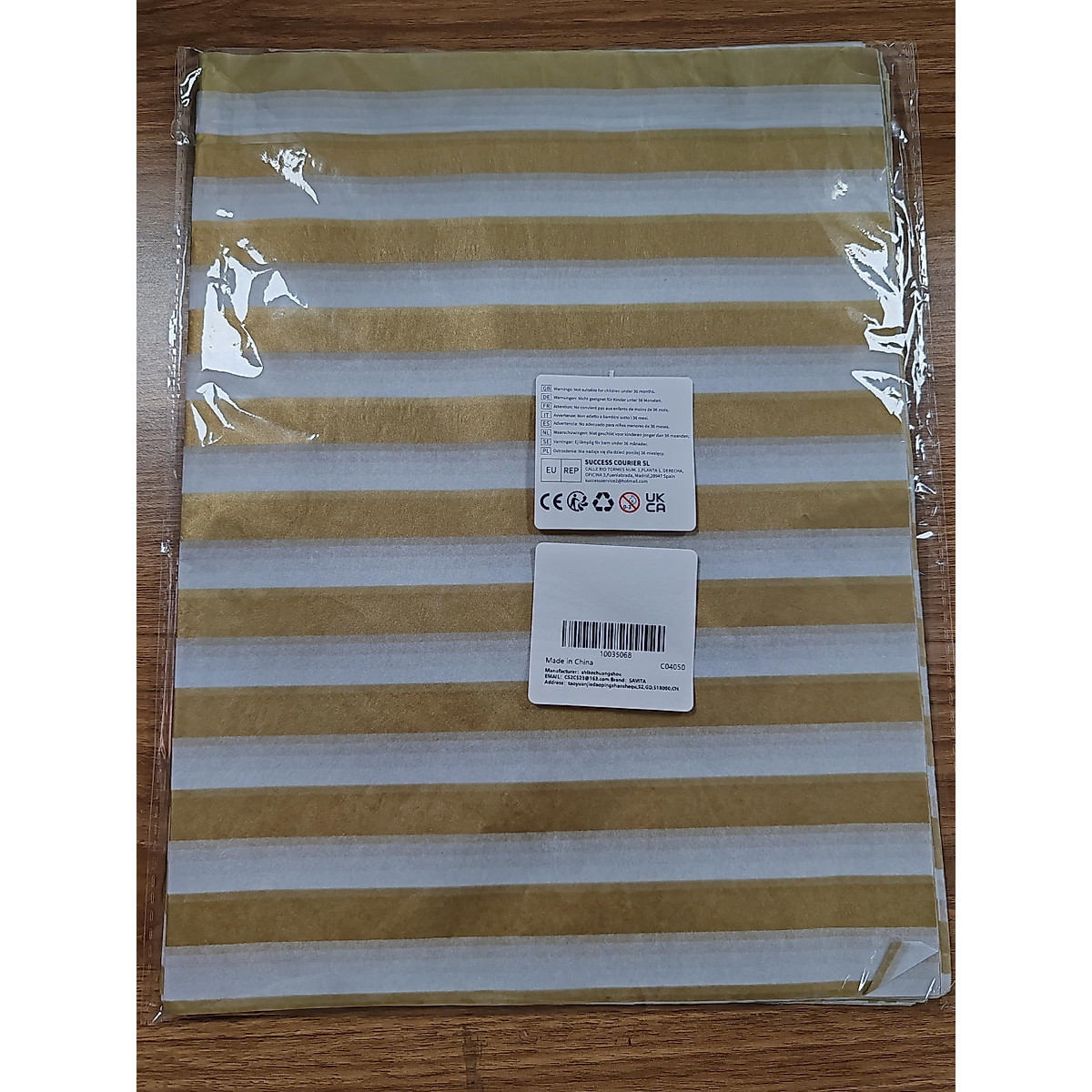 SAVITA 60 Sheets 30x45cm/11x17 inch Gold White Metallic Tissue Paper, Metallic Gift Wrapping Tissue Paper for Christmas Weddings Birthday Party Showers DIY Arts Crafts (6 Styles)