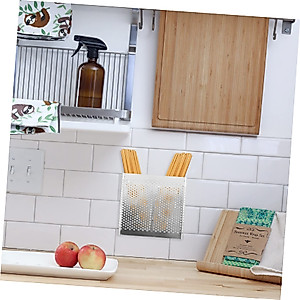 HANABASS Compartment Draining Square or Holder Stainless Dishwasher Compartments- Mesh Chopstick Hook Countertop Restaurant Fork Utensils for Rack- Steel Home Holderhanging with Organizer