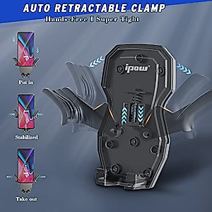 IPOW Car Phone Mount [Off-Road Grade Super Suction] Universal Car Phone Holder Mount for Dashboard Windshield, Car Phone Mount for iPhone 14 Samsung All Phones with Angle Adjustment of 3 Parts