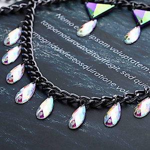 Salliy Boho Rhinestone Bikini Chain Set Silver Sexy Sequins Mesh Body Chains Summer Bra Body Jewelry for Women and Girls (F)