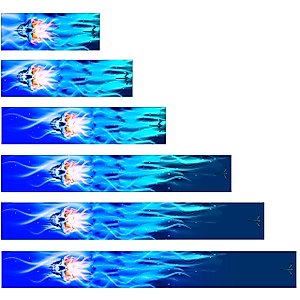 White Water Archery Non-Laminated Blue Flaming Eyes Skull Skeleton Smoke Arrow Wraps 15 Pc Pack (9, 1)