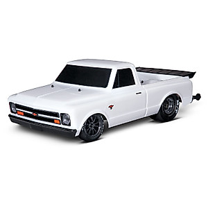 Traxxas 1/10 Scale Drag Slash, White, Fully Assembled, Ready-to-Race® with TQi™ 2.4GHz Radio System, Stability Management®, and Velineon Brushless Power System