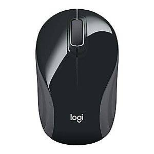 Logitech Wireless Mini Mouse M187 Ultra Portable, 2.4 GHz with USB Receiver, 1000 DPI Optical Tracking, 3-Buttons, PC / Mac / Laptop - Black