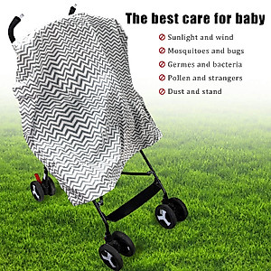 Nursing Cover, Breastfeeding Cover with Matching Pouch, Baby Car Seat Cover, Car Seat Canopy, Soft Breastfeeding Cotton for Baby with No See Through Cotton for Mother Nursing Apron for Breastfeeding