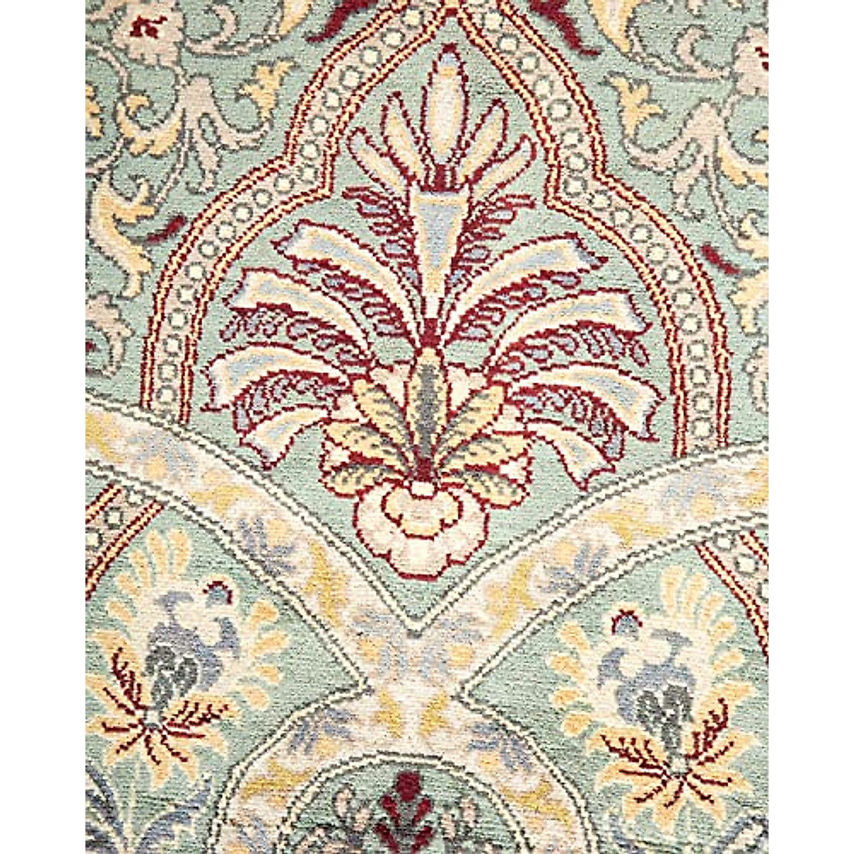 One of a Kind Hand Made Mogul Traditional Light Gray Area Rug Carpet Living Room Bedroom Dining Room 8 x 10