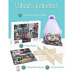 Jigsaw Puzzle 1000 Pieces for Adults, Water Resist Wooden Puzzle, VCOMO Thickened Puzzle, Floor Puzzles, 29.5”x19.7”