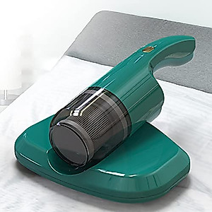 Nsxcdh Bed Vacuum Cleaner, Handheld Deep Mattress Vacuum Cleaner with 6,000 Per Minute Agitation & 2 Modes, Washable Filter, Clean for Bedding Carpet Sofa (Green White)