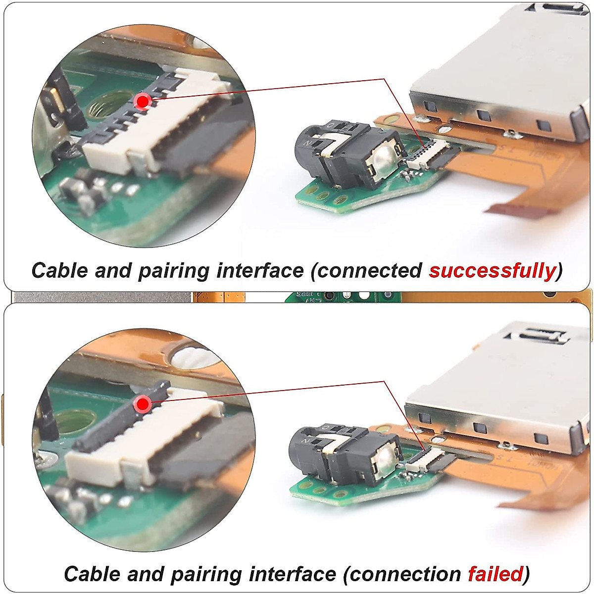 Replacement Game Cartridge Card Reader Slot Compatible with Nintendo Switch Lite, Accessory Parts with Fix Tools