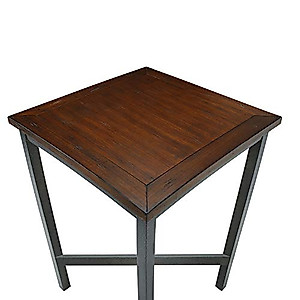 Home Styles Cabin Creek Bistro Table, Constructed from Hardwood Solids with a Chestnut Distressed Finish
