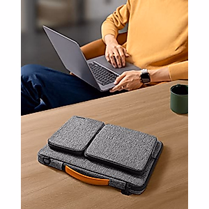 tomtoc Laptop Shoulder Bag for 14 Inch MacBook Pro M4/M3/M2/M1 Pro/Max 2024-2021, 13.5-14.4 Surface Laptop 6/5/Studio 2, Surface Book 3, 360 Protective Case Fit Asus VivoBook