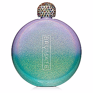BruMate Glitter Women's Flask - 5oz Stainless Steel Flask for Liquor & Spirits - Pocket & Purse - Cute, Girly - Ideal Gift for Women (Glitter Mermaid)