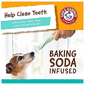 Arm & Hammer for Pets Twisters Fresh Breath Dental Treats for Dogs, Value Pack, 57 Pieces | Dental Dog Chews Fight Bad Doggie Breath, Plaque & Tartar Without Brushing