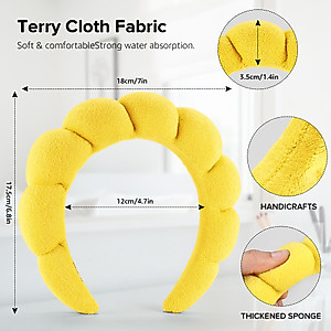 Ztomine Spa Headbands for Washing Face or Facial, Set of 2 Skincare Headbands, Terry Cloth Headband Face Wash Headband Combo Pack - Puffy Makeup Headbands for Face Washing, Mask, Skin Treatment