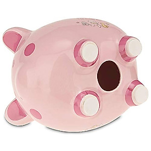 BRUBAKER My First Piggy Bank Gift Set for Baby Girl - 4 Pcs Keepsake Gift Set Includes Piggy Bank, First Curl, First Tooth and Photo Frame - Pink