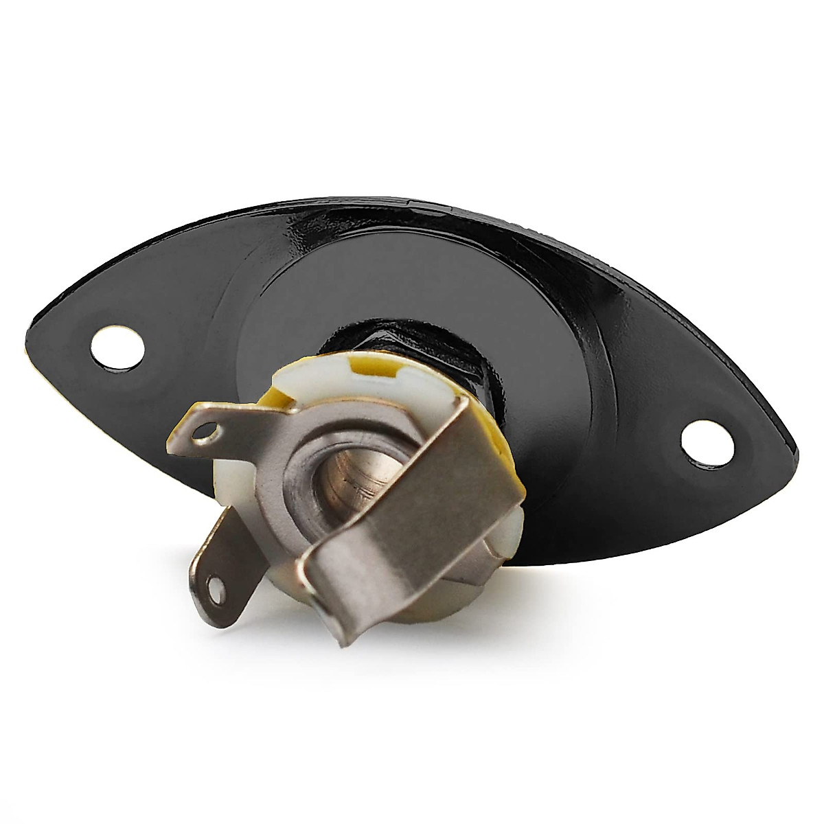 MAXCHEER 1/4" Oval Guitar Jack 6.35mm Output Input Plug Socket for Mono Electric Guitar (Black)