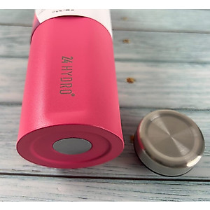 Neoflam Airtight 17oz Insulated Stainless Steel Tumbler – Slim, Cupholder Friendly Travel Mug, Reusable Hot & Cold Drink Bottle for Coffee, Water, Iced Tea & More (500ml, Hot Pink)