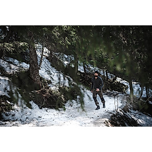 Icebug Mens Stavre BUGrip GTX Hiking Boot with Carbide Studded Traction Sole, Black/Petroleum, 09.5