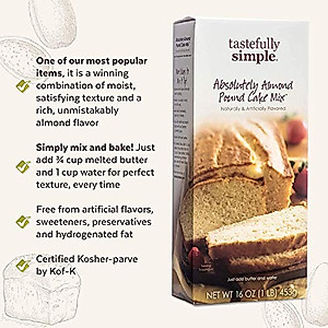 Tastefully Simple Absolutely Almond Pound Cake Mix, 16 Ounce