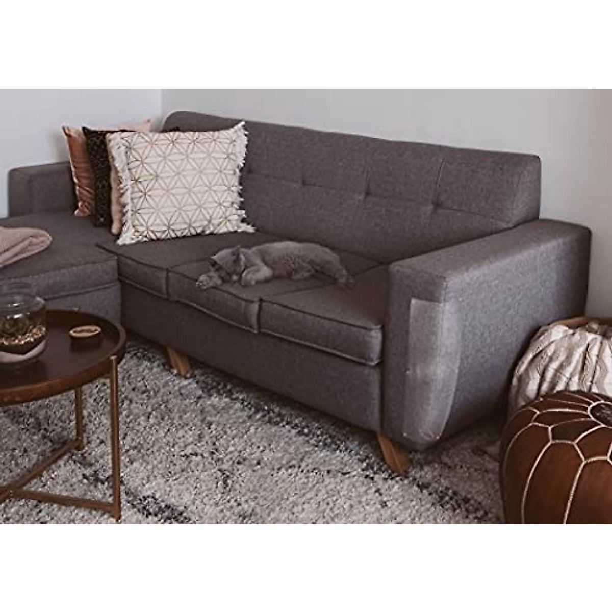 The Original LAMINET Deluxe Cat Scratch Shields - Protect Your Furniture with Our Deluxe Heavy Duty Furniture Scratch Shields - Set of 2 Heavy Duty Flexible Plastic Shields - (14L x 5.5W - INCHES)