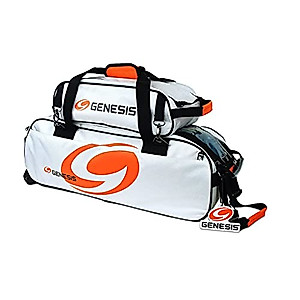 Genesis Bowling Sport Deluxe Triple Tote Plus w/Shoe Bag - White