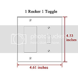Rocker/GFCI Toggle Combination Wall Plate Cover - Fly Insect Bug Nature Garden Macro Pest Wings