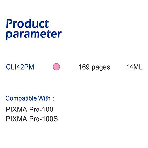 EASYPRINT Compatible Ink Cartridge Replacement for Canon 42 CLI-42 CLI42 for PIXMA Pro-100 Pro-100S Printer, (6 Photo Magenta, 6 Pack)