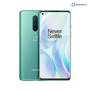 OnePlus 8 (5G) Dual-SIM IN2013 256GB/12GB RAM (GSM + CDMA) Factory Unlocked Android Smartphone (Glacial Green)- International Version
