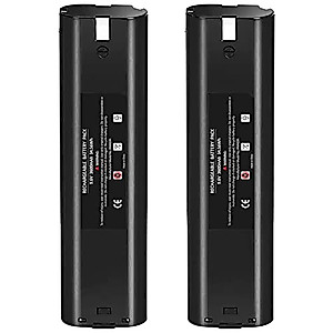 2 Pack Upgrade to 3600mAh Replacement Battery Compatible with Makita 9.6V Ni-Mh Battery Compatible with 9000 9033 193890-9 192696-2 632007-4 6096D 6093D DA391D 6095D 5090D