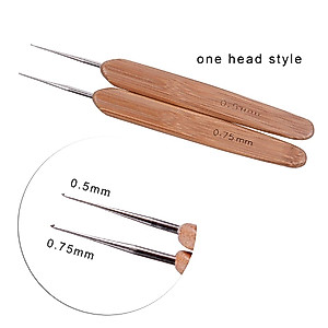 3pcs/Set Dreadlock Crochet Hook for Hair Dreadlock Needle Tool for Braid Craft Dread Locks Crochet Needles 0.75mm (1 Hook 2 Hooks 3 Hooks)