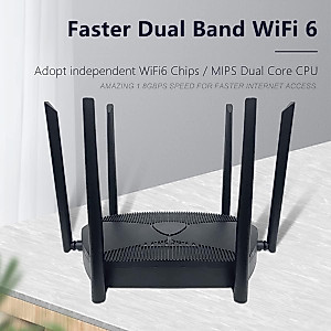 Wiflyer AX1800 4G LTE Router WiFi 6 (Z2101AX-PCIE-E), Dual Band Gigabit Wireless Router, Speed Up to 1800mbps, Cellular Router with SIM Card Slot Unlocked