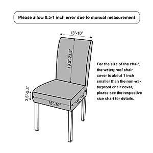 Genina Chair Covers for Dining Room Set of 4 Chair Covers Dining Chair Covers Stretch Kitchen Parsons Chair Covers,Khaki