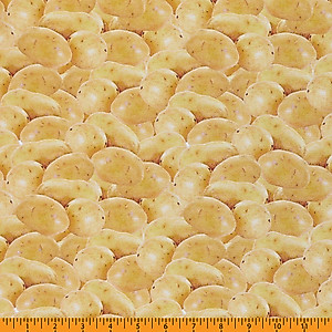 Mook Fabrics Maritime Fabric [45 in. Wide] – Lightweight, 100% Cotton Material for Quilting, Home Decor Accents | Arts, Crafts & Sewing, Yukon Gold Potatoes Cut by The Yard
