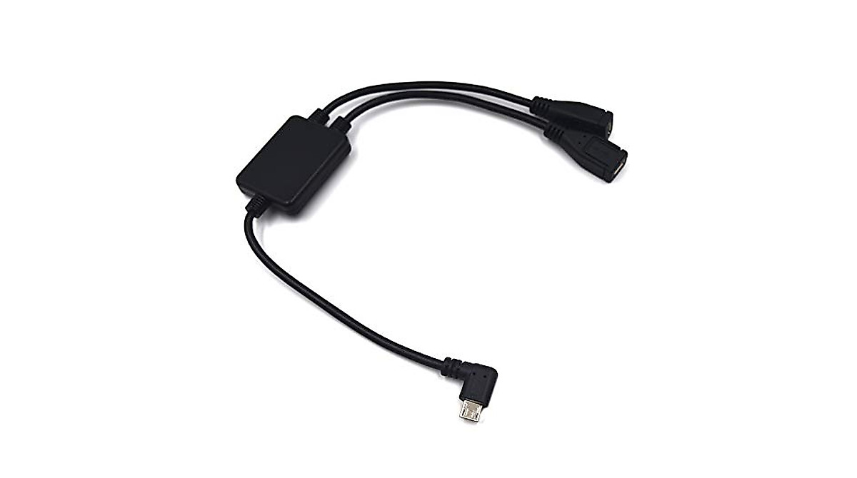 Kework Micro USB 5 Pin Splitter - 2-Port Right Angle Charging Cable