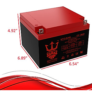 Neptune Brand NT12260 12V 26Ah Replacement Battery for Power-Sonic 12V 26AH PS-12260 PS-12260NB