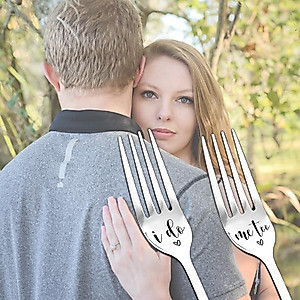 Bride and Groom Fork Gifts for Bridal Shower Gifts for Daughter Bride to Be Unique Marriage Gifts for Couples Wedding Engagament Gifts for Best Friend Sister Couples Newly Engaged