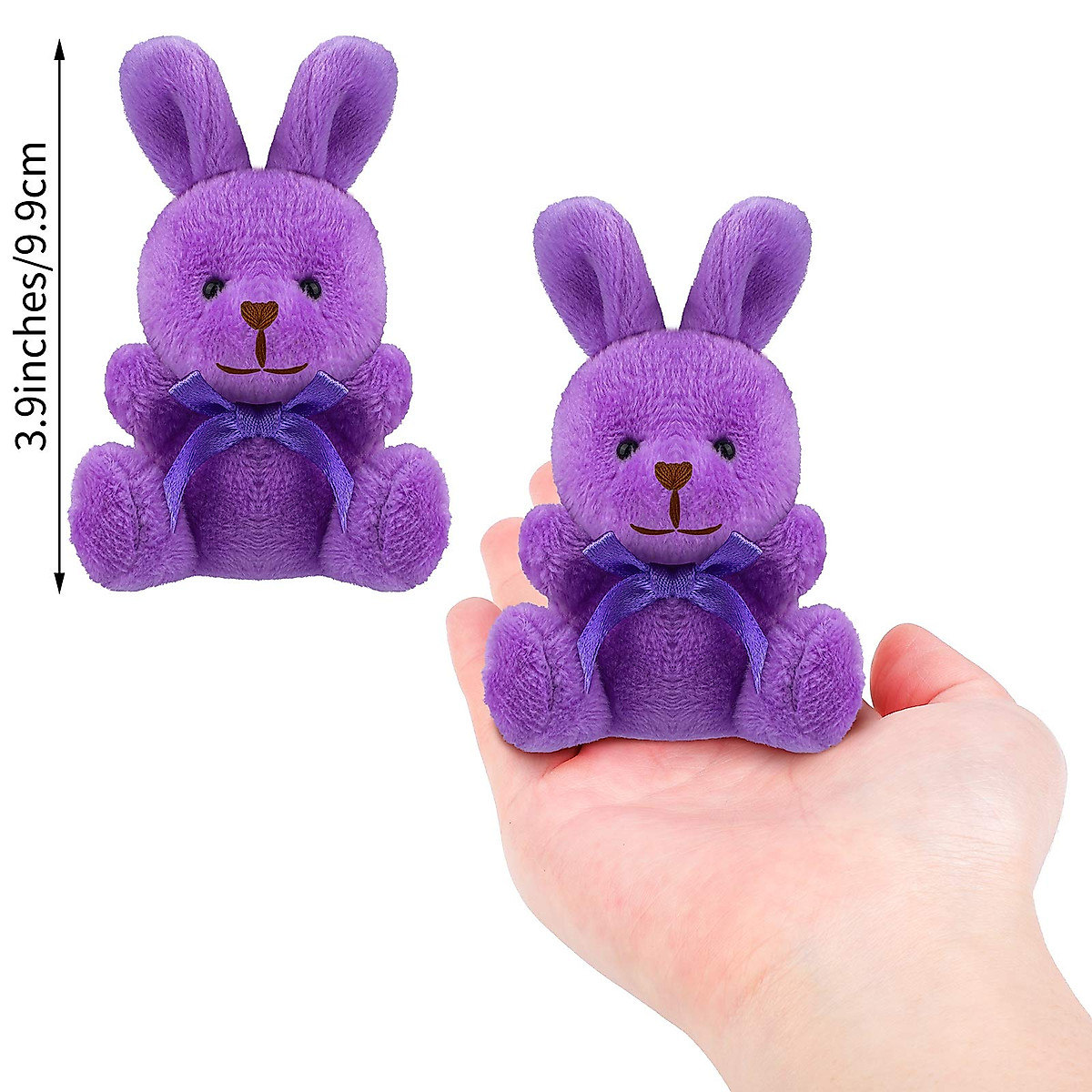Elcoho 16 Pack Easter Plush Bunnies Stuffers Bunny Plush Bunny Animals Easter Baskets Filler Easter Party Favor
