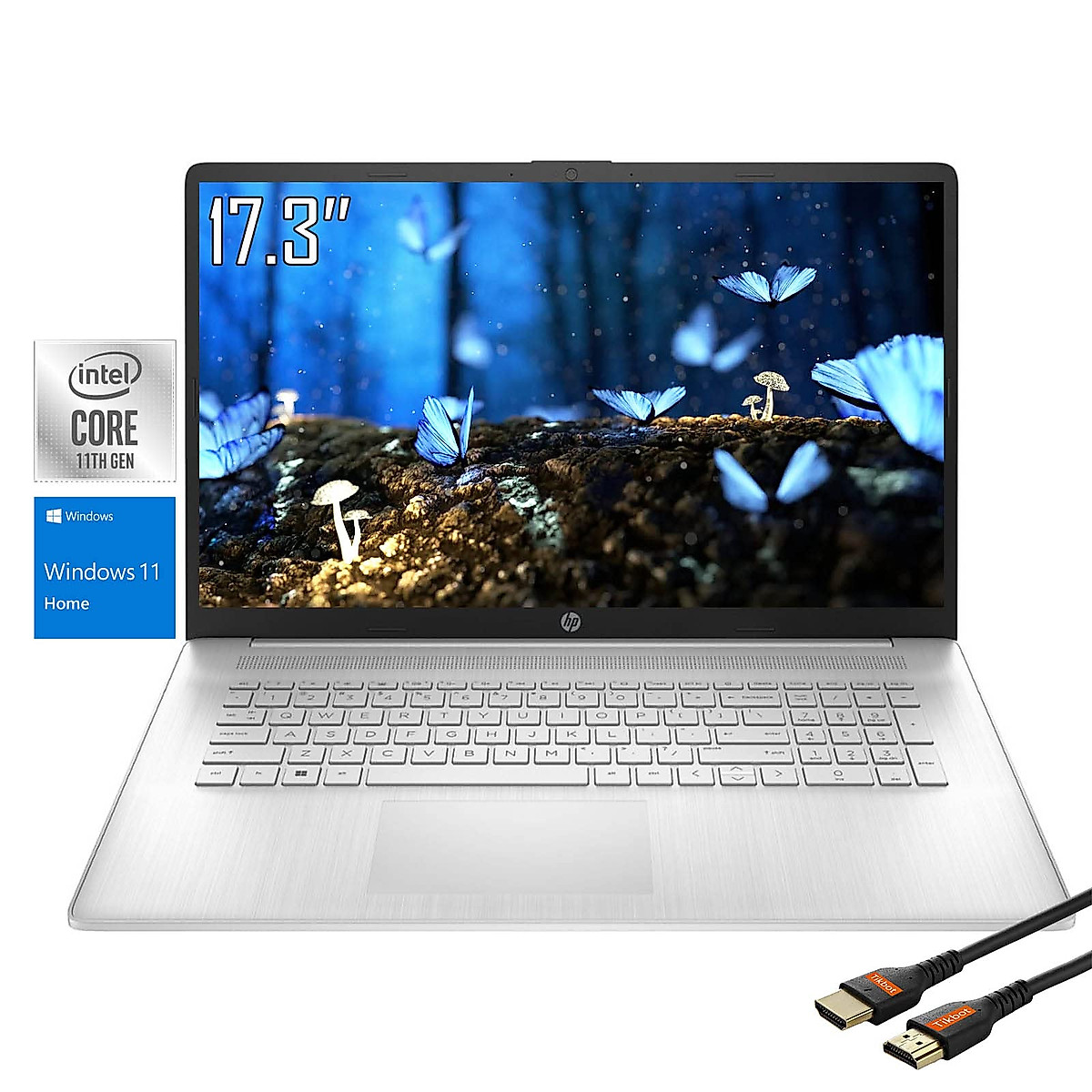 HP Laptops 17 inch Screen Intel Core i3-1125G4 Beat i7-1180G7| Windows 11| Wireless AC| USB C| Long Battery Life| Webcam| Numeric Keyboard Fast Charge| HDMI Cable (32GB RAM | 1TB PCIe SSD)