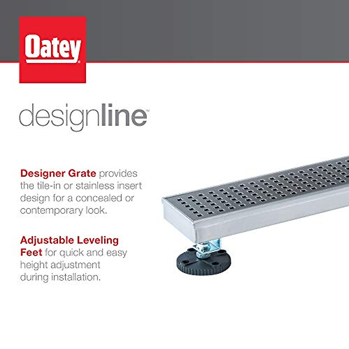 Designline 24 in. Stainless Steel Linear Shower Drain Tile-in Grate