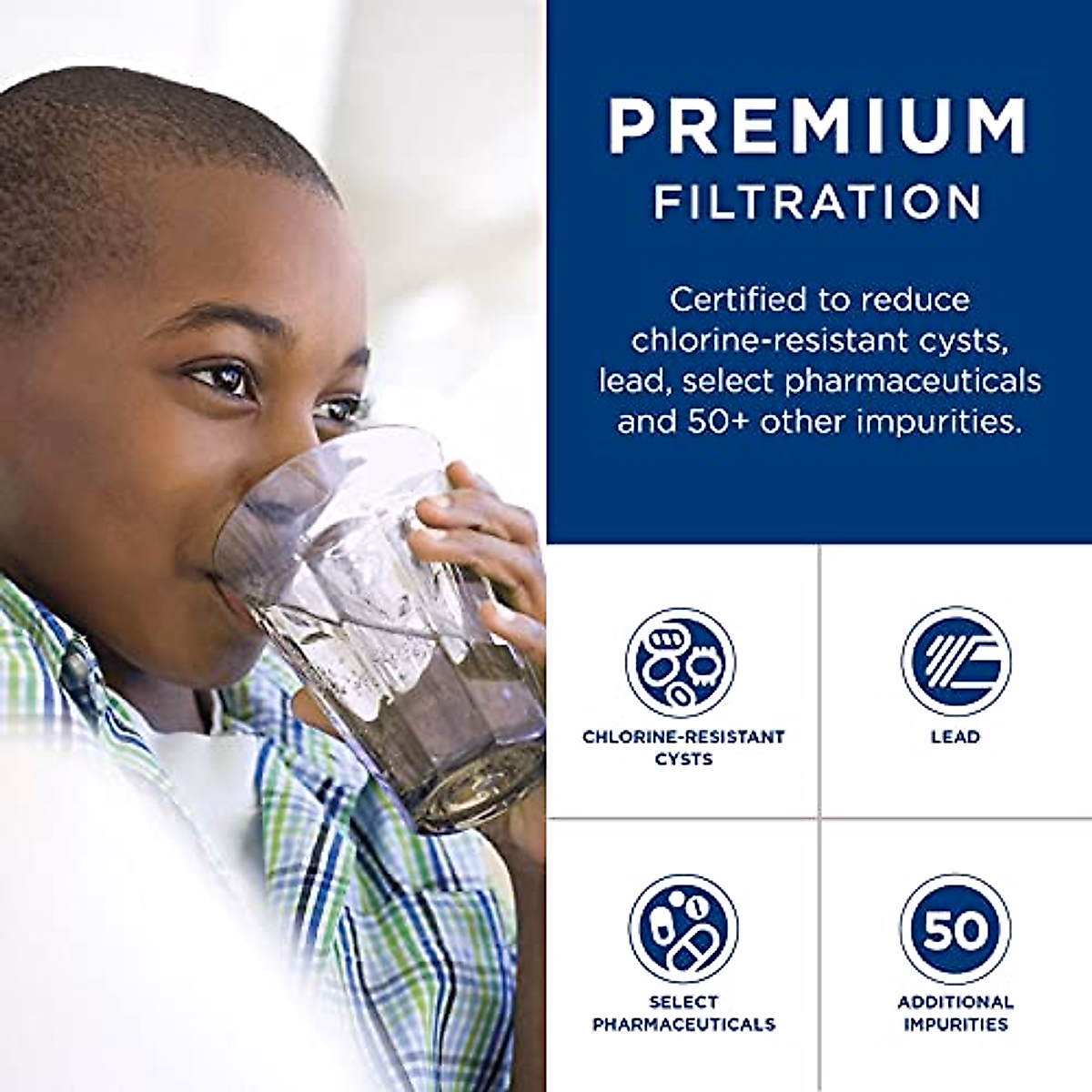 GE RPWFE Refrigerator Water Filter | Certified to Reduce Lead, Sulfur, and 50+ Other Impurities | Replace Every 6 Months for Best Results | Pack of 1