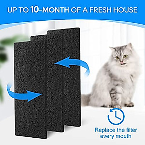 MyfatBOSS 10-Pack Carbon Filters Compatible with Litter-Robot 3, Activated Carbon Litter Box Filter Compatible with Litter-Robot 3 Self Cleaning Cat Litter Box Filters, Accessories Replacement
