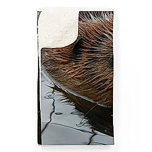 CafePress Beaver Swimming Sherpa Fleece Throw Blanket
