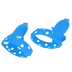 VR Controller Handle , Silicone Handle Protective Sleeve Adjustable for Quest 2(blue)