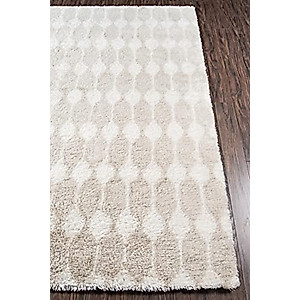 Novogratz by Momeni Novogratz Retro Collection Stockings Shag Area Rug, 5'0" x 7'6", Taupe
